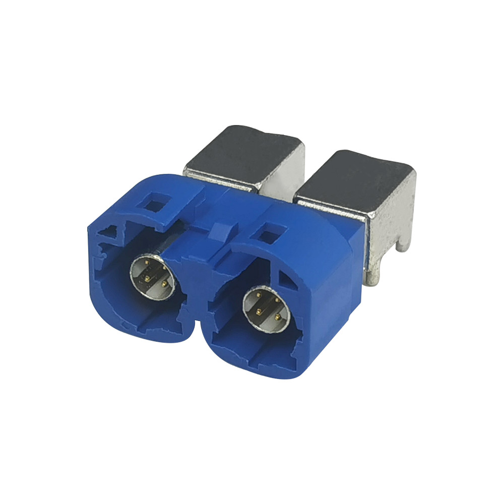 de Schakelaar Dubbel C die van 2x4Pin FAKRA HSD Blauwe Kleur voor PCB ...